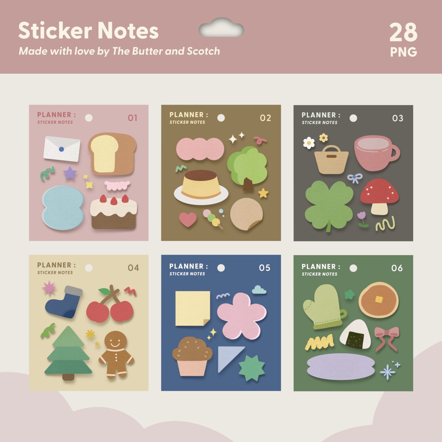 THE BUTTER AND SCOTCH | DIGITAL STICKERS (Note) – Littlefriendworld